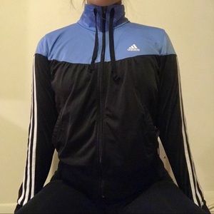 adidas | Jackets & Coats | Adidas Jacket Black And Blue | Poshmark